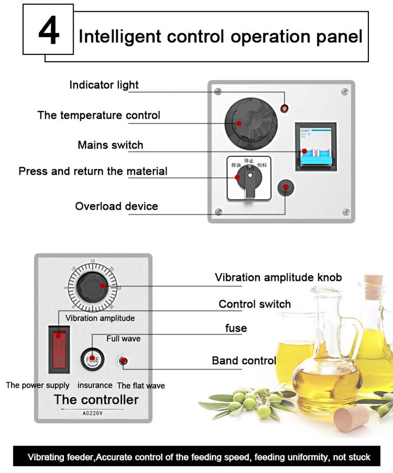 Mobile + Mini commercial oil press machine + Temp controller - DongDuBao