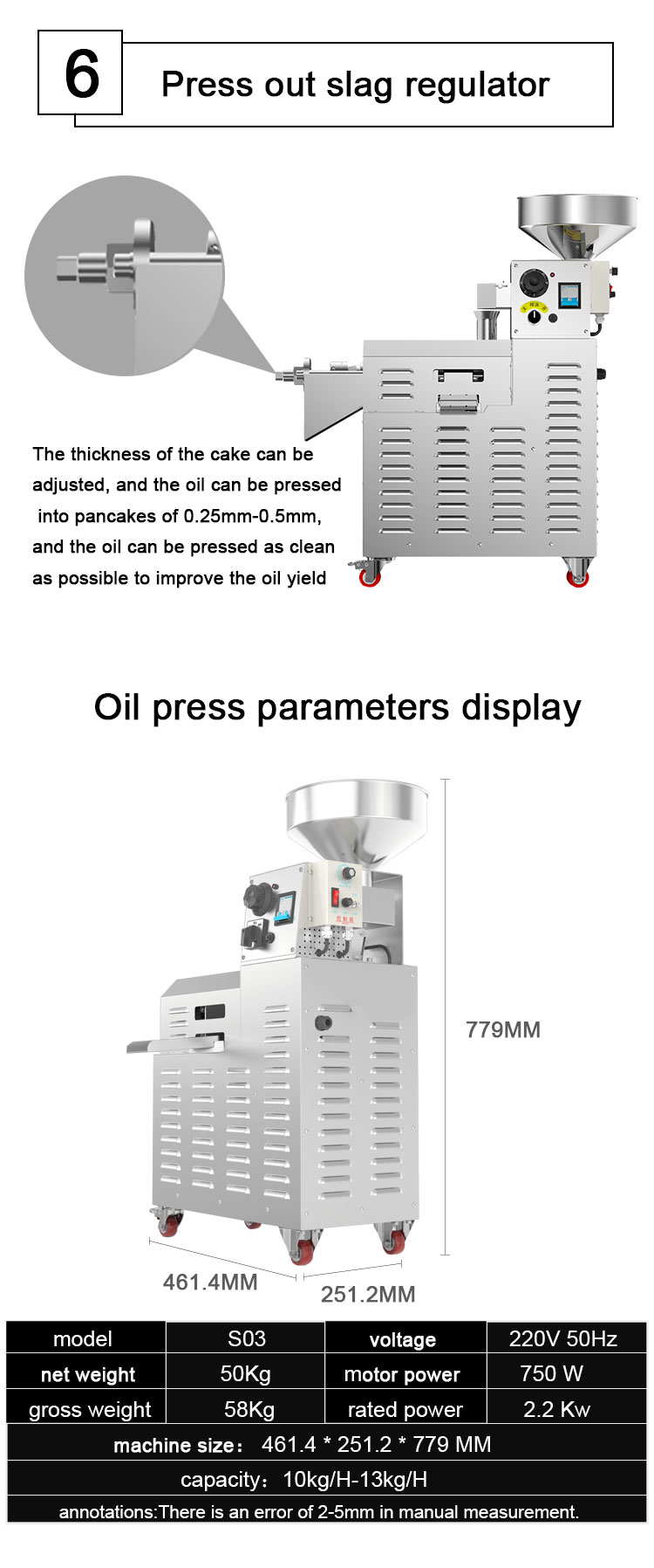Mobile + Mini commercial oil press machine + Temp controller - DongDuBao
